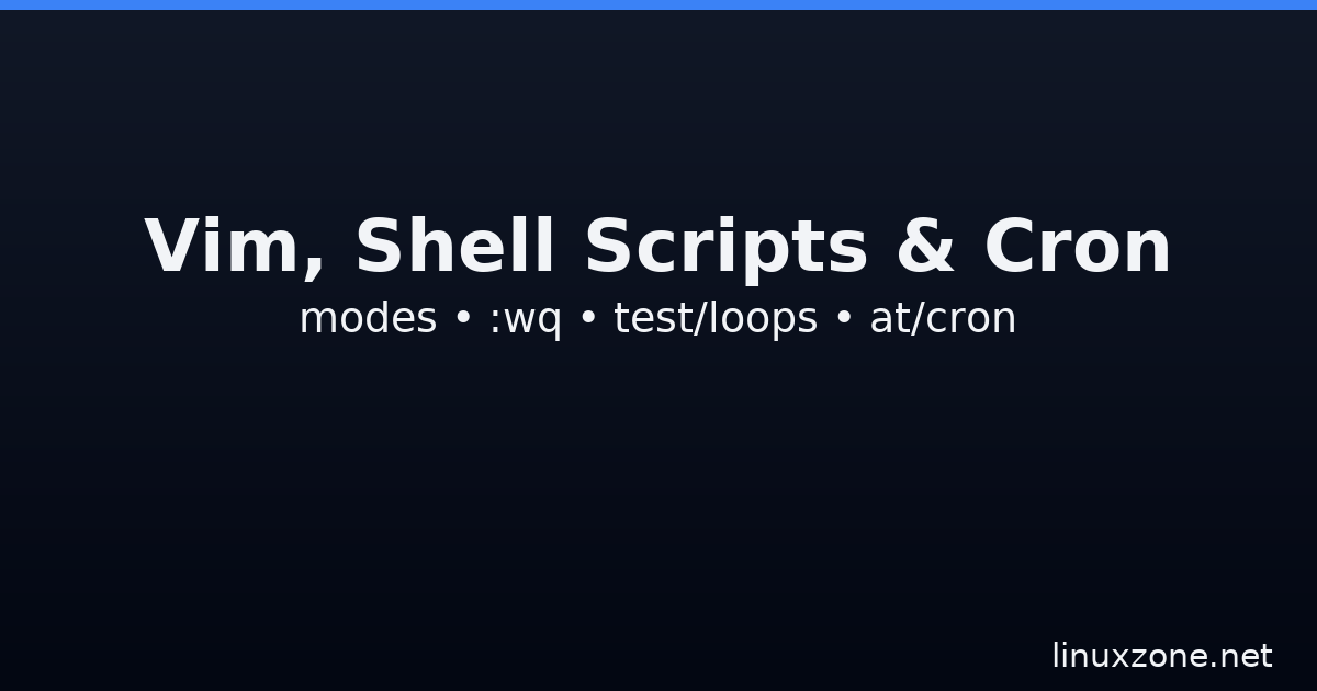 Chapter 04 · The Vim Editor And Shell Scripts Learn Linux The Right Way